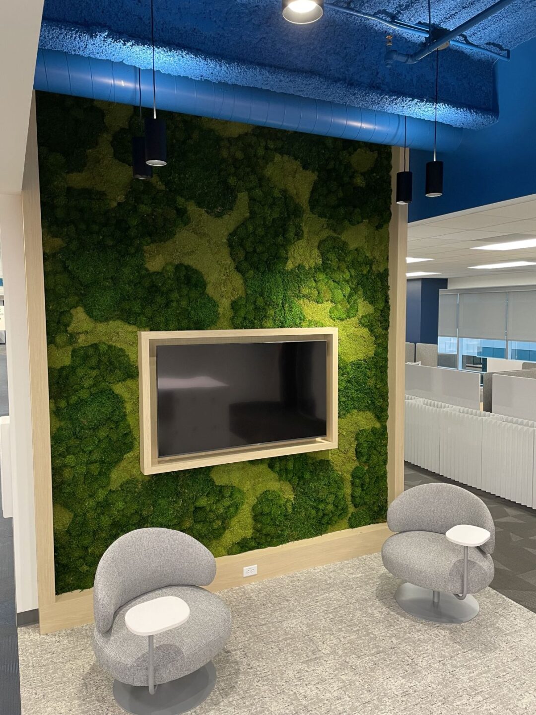Upholstered nooks and breakrooms for tech leader - Elements Manufacturing