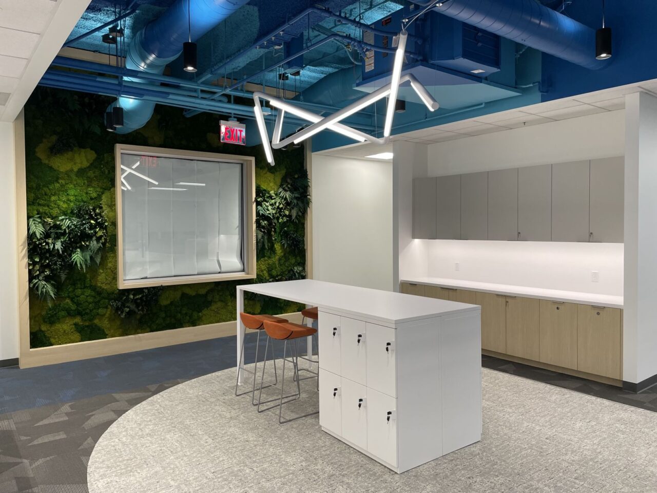 Upholstered nooks and breakrooms for tech leader - Elements Manufacturing